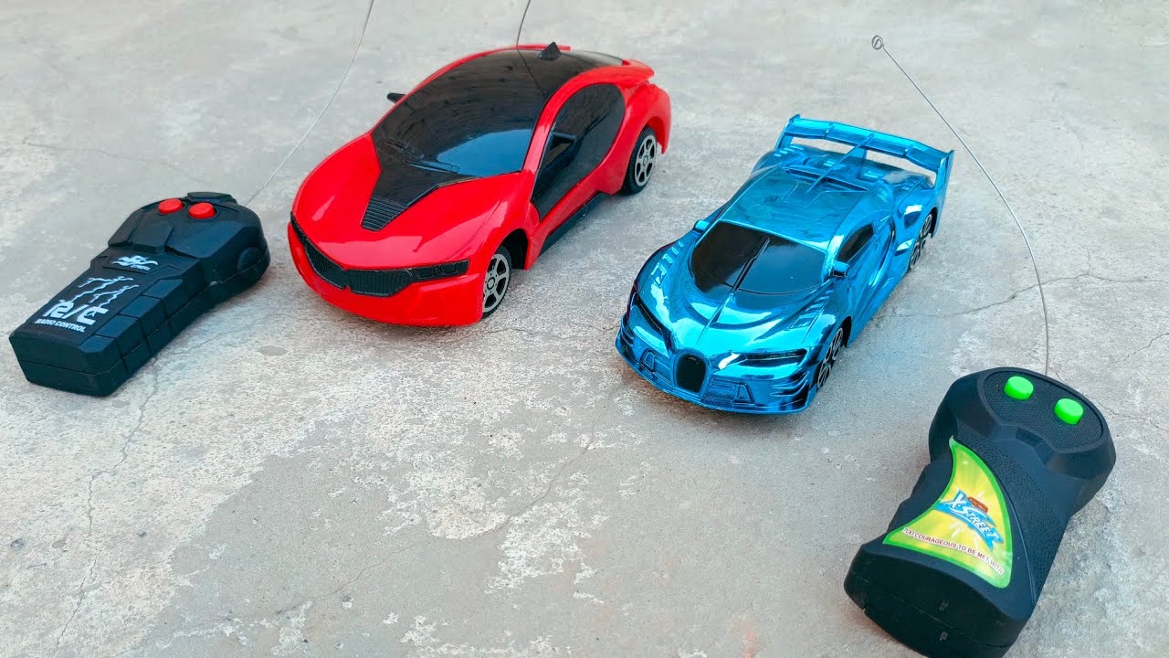 Remote control RC blue and red car RC car racing car super car toys ...