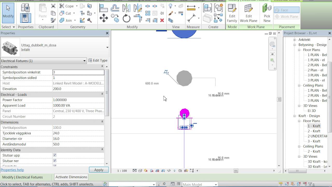 REVIT INSTALLATION DEL 26 Ritning EL - YouTube