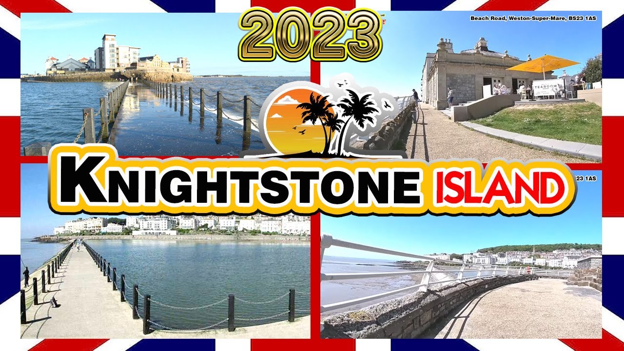 Views from KNIGHTSTONE ISLAND Weston super Mare Enchanting Evening Walk ...