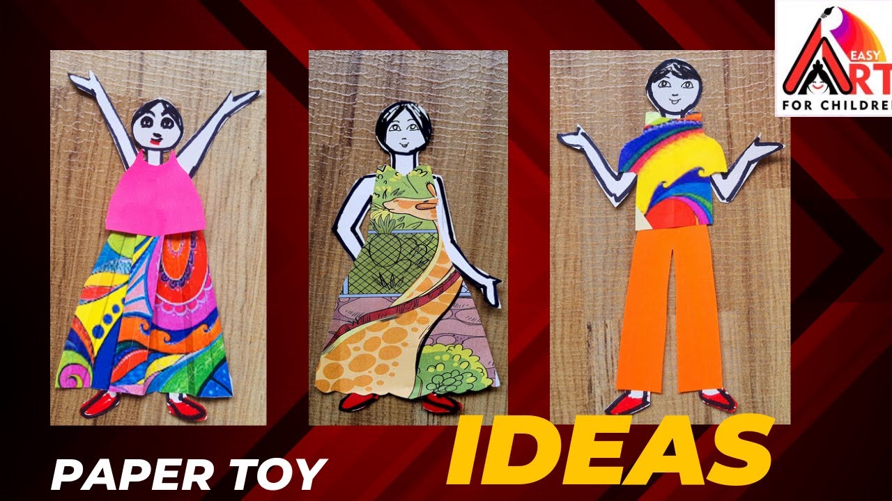 PAPER TOY. PAPER CRAFT. EASY ART & CRAFT FOR CHILDREN. Step by Step ...