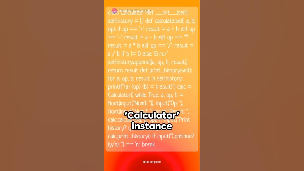 Python Calculator Simplifiedpythoncodingsimplecodecalculator Building Revision