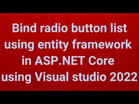Bind radio button list using entity framework in ASP.NET Core using Visual Studio 2022 | Part 9 ...
