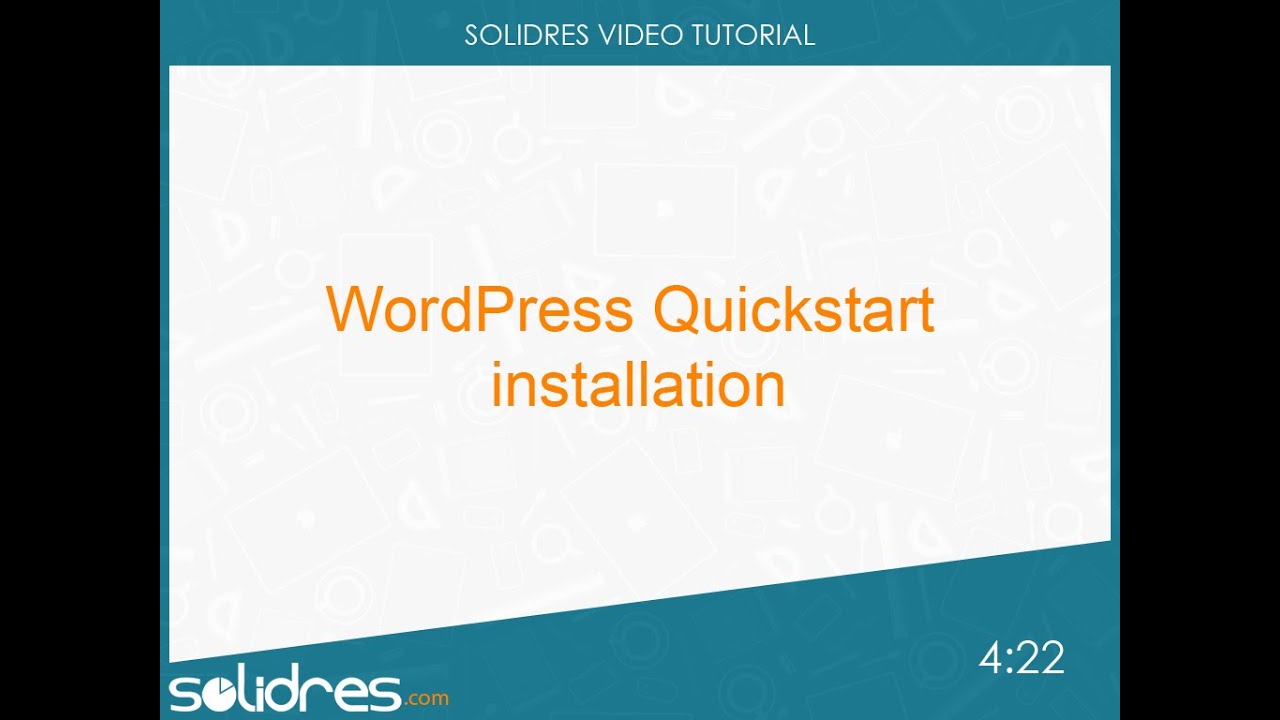 WordPress Quickstart installation - YouTube