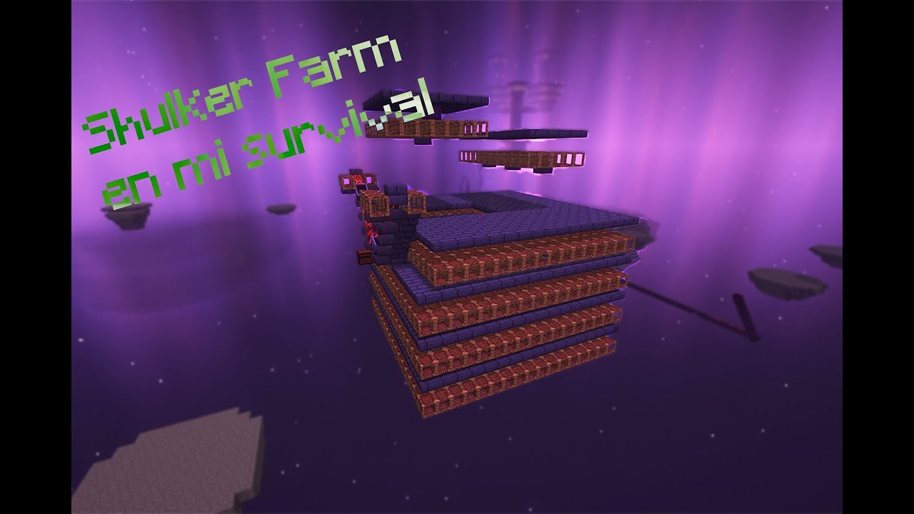 Construcción de Shulker Farm 750 item/h para mi survival - YouTube