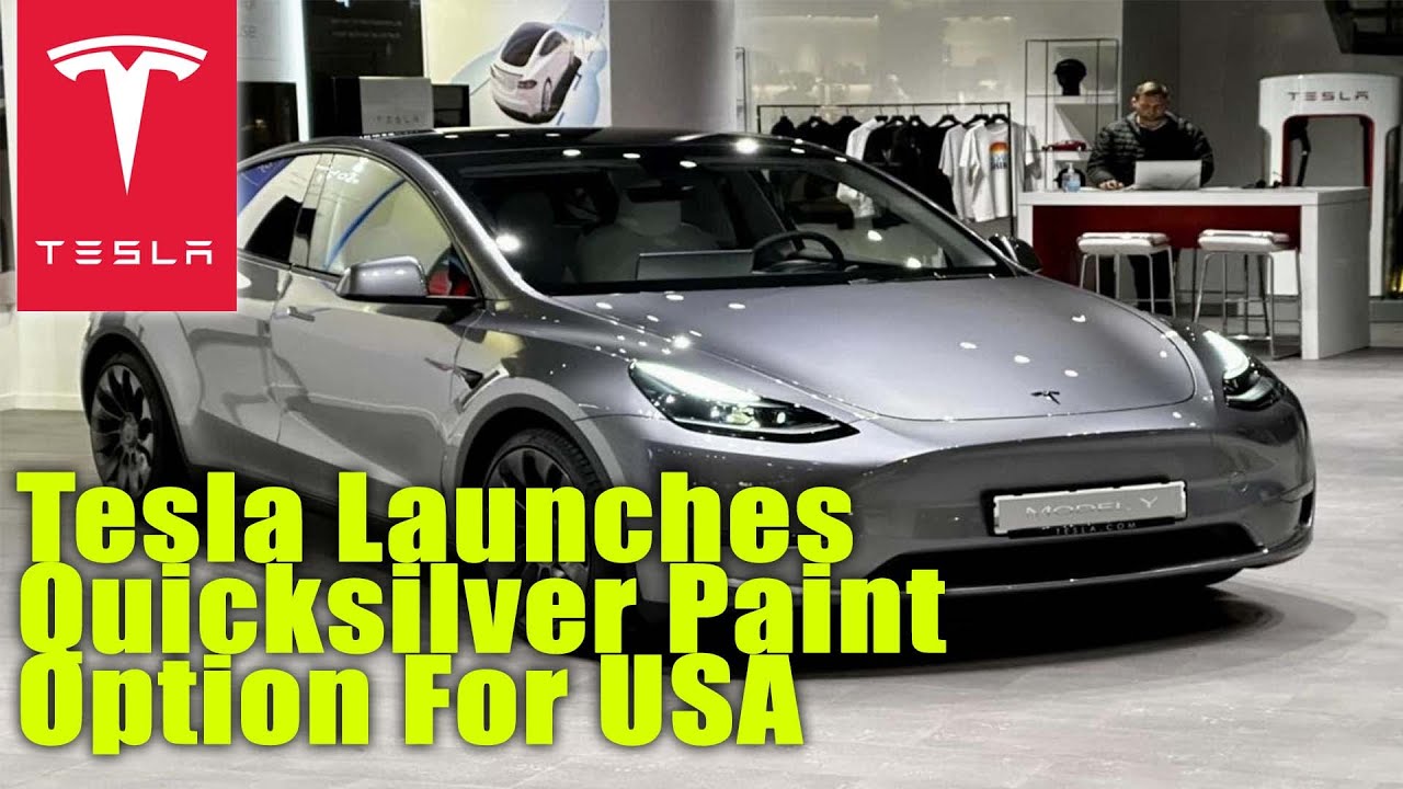Tesla Launches Quicksilver Paint Option For USA - YouTube