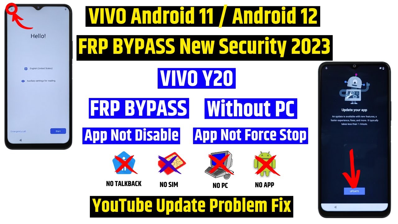 Vivo Y20 Frp Bypass | Reset Google Account | Android 11 | Android 12 (Without Pc) - YouTube