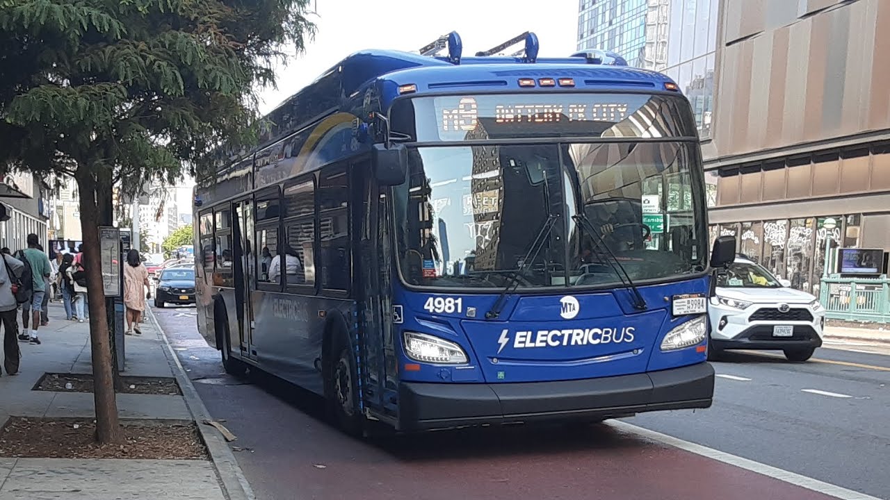 2024 New Flyer XE40 M9 Bus Arriving/Leaving Essex street/Delancey ...
