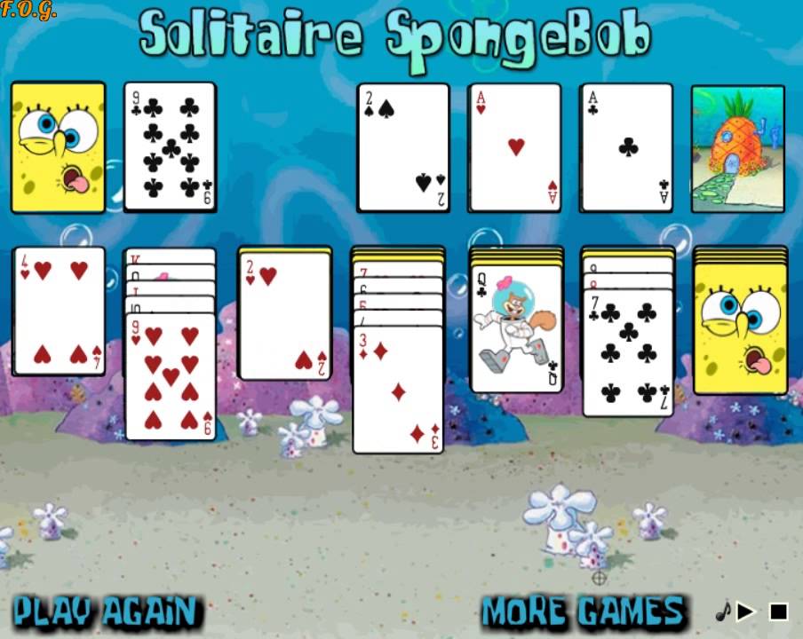 Solitaire SpongeBob (Пасьянс Губка Боб) - прохождение игры - YouTube
