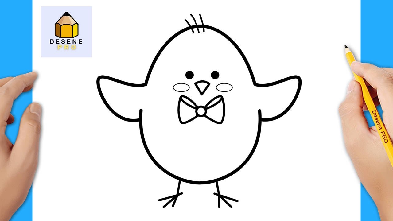 Cum se deseneaza un pui de gaina usor - YouTube