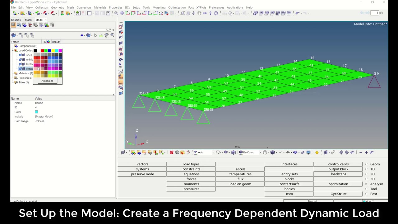 Direct Frequency Response Analysis in Altair OptiStruct - YouTube
