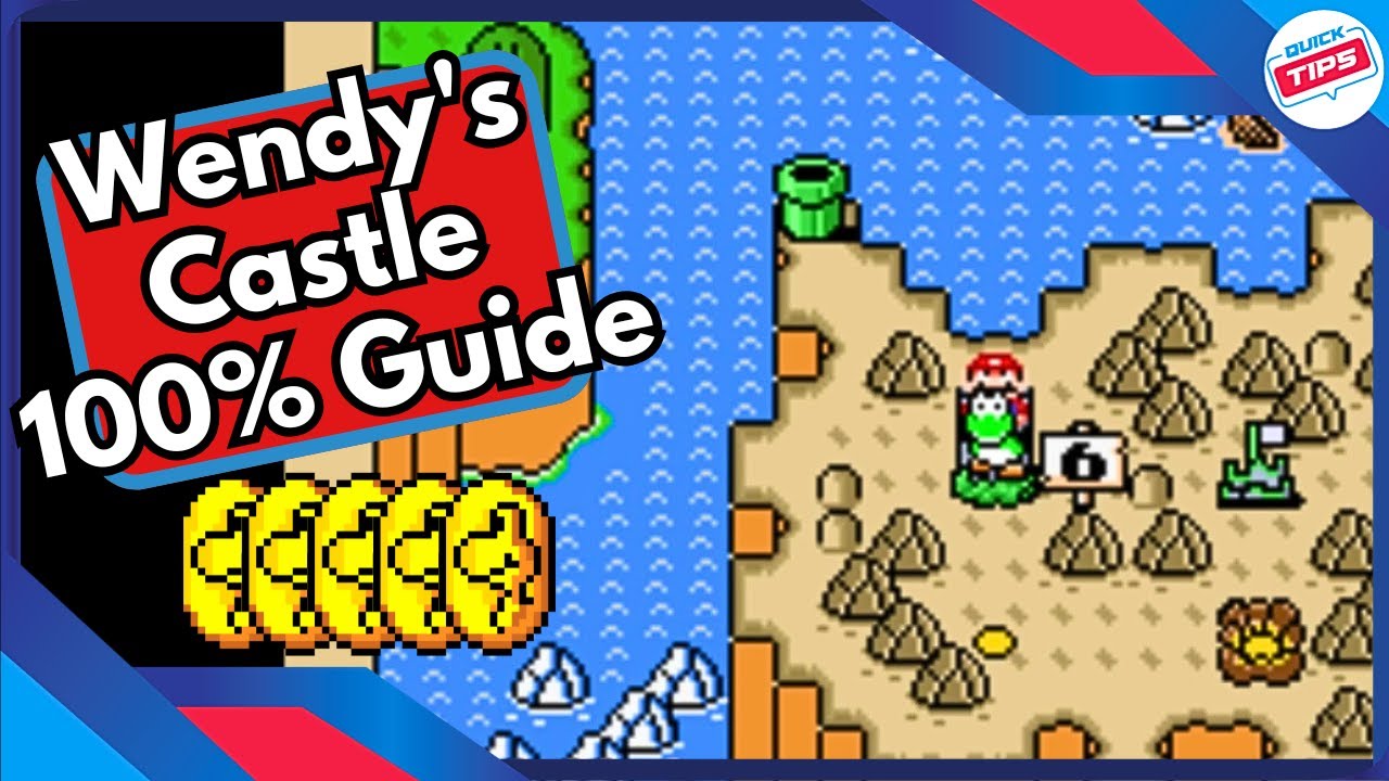 Wendy's Castle 100% Guide All Dragon Coins & Secrets in Super Mario ...