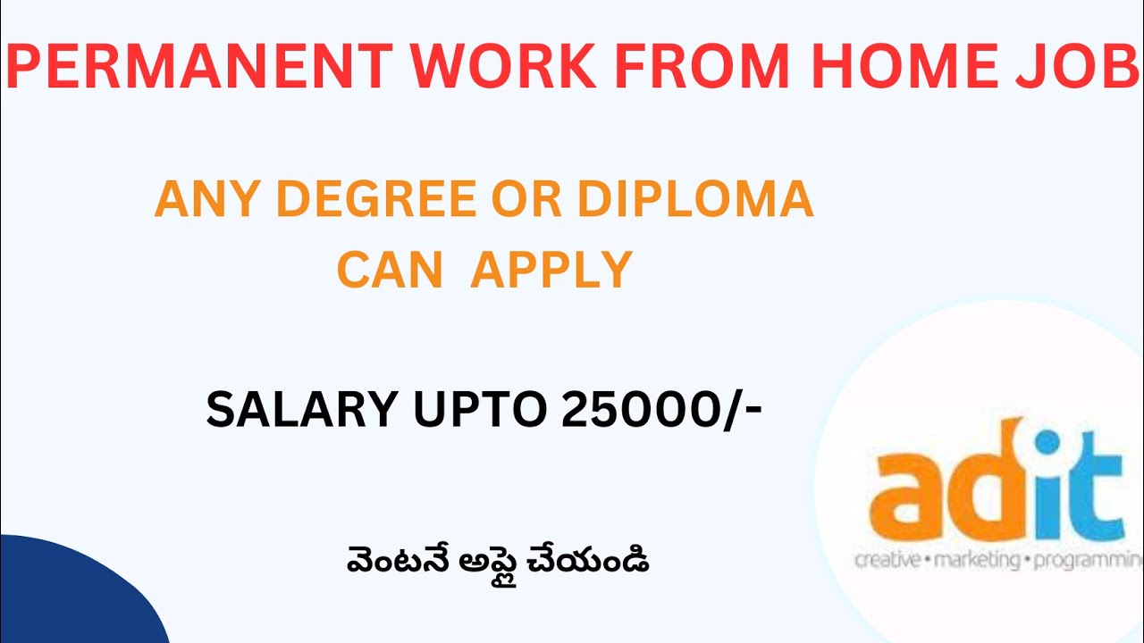 || PERMANENT WORK FROM HOME JOB || ADIT CUSTOMER CHAT SPECIALIST ...