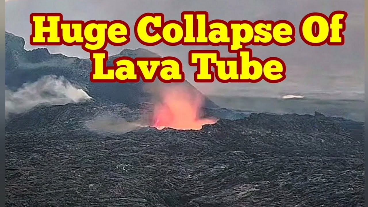 Huge Collapse Of Lava Tube, Emptied Lava Lake Is Crumbling, Iceland ...