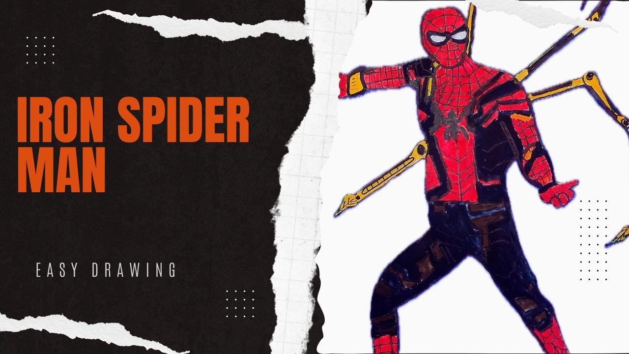 How to draw iron spider man from avengers || easy artwork|| - YouTube