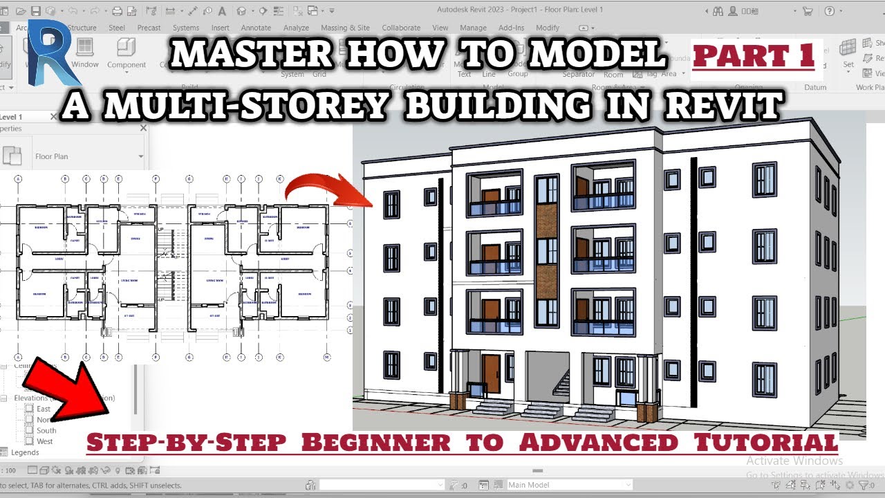 How to Model a Multi-Storey Building in Revit || Step-by-Step Tutorial ...