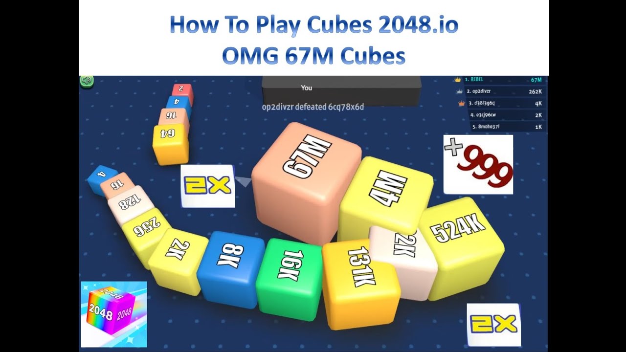 Reached 67 Million Cubes 2048.io ... How I Played - YouTube