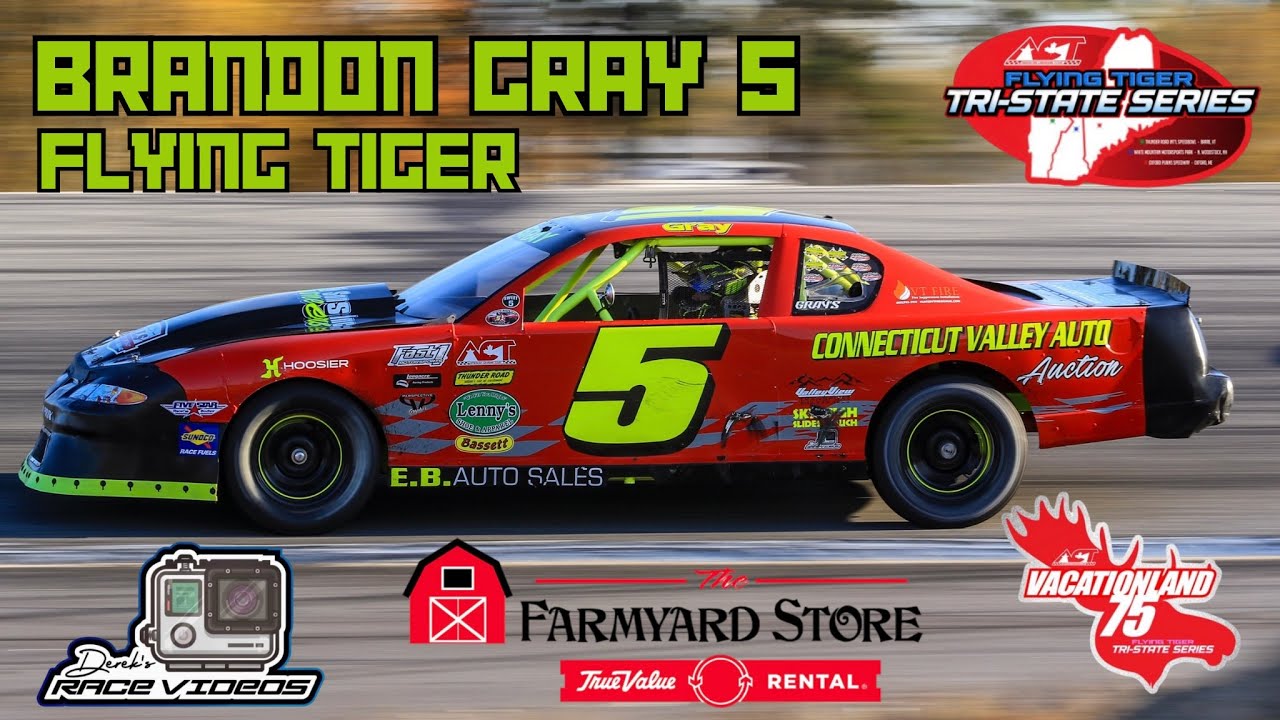 Brandon Gray 5 | Flying Tiger | 1st Place | Oxford Plains Speedway | 10 ...