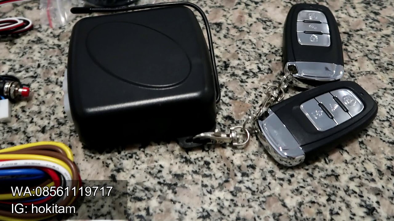 Tombol starter keyless mobil universal - YouTube