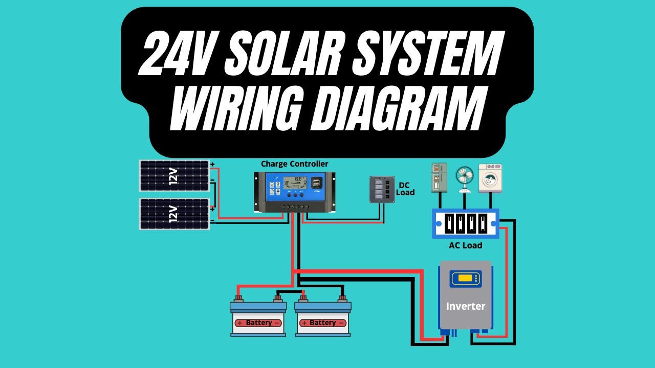 Solar System Wiring Diagram | 24V Solar System Wiring Diagram - YouTube