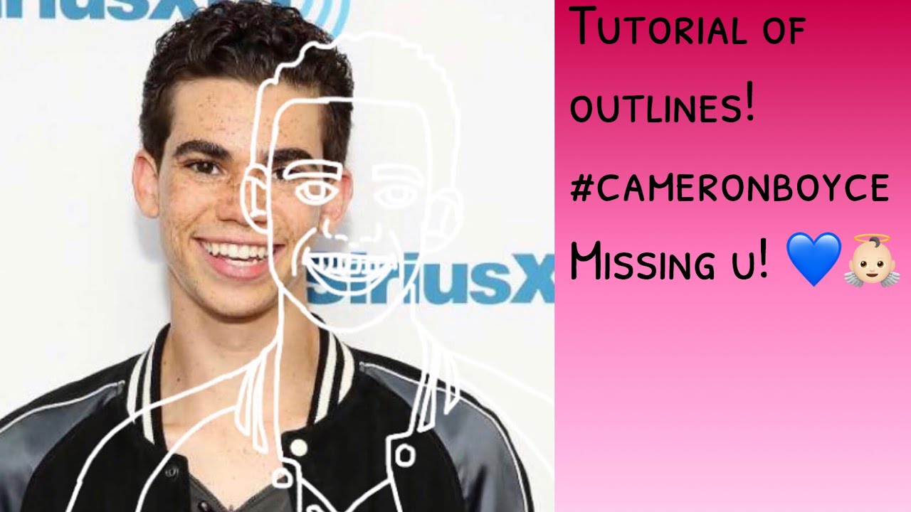 Tutorial on how to do a outline (using a pic of Cameron Boyce 👼🏻🤞🏼 ...