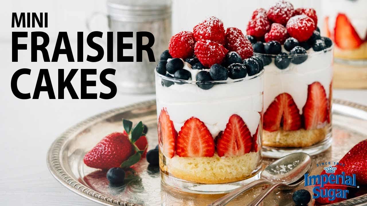 How To Make Mini Fraisier Cakes with Berries - YouTube