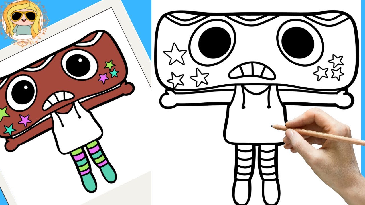 How to draw Cosmo - Dandy's World Characters Drawing Tutorial - YouTube