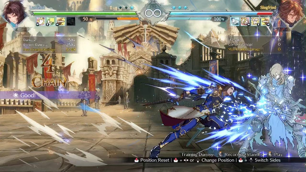 Granblue Fantasy Versus: Rising - Beta 2 lancelot 236U combo - YouTube