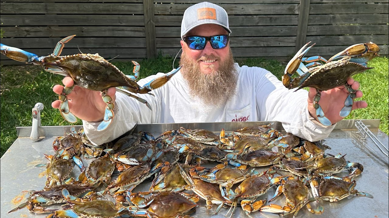 First Blue Crab Pull of the Summer! *Catch, Cook, Party* - YouTube