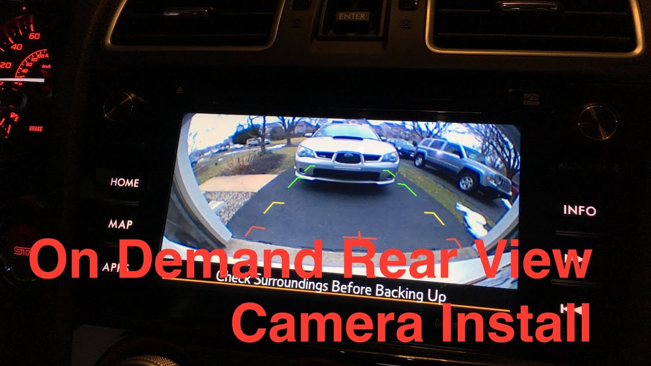 2016 Subaru WRX STi Rear View Camera On Demand Button Install - YouTube