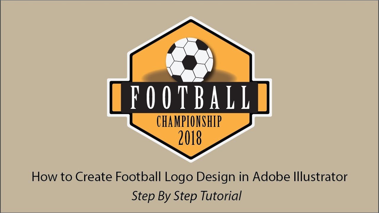 Retro Style Football logo design - Illustrator Tutorial - YouTube