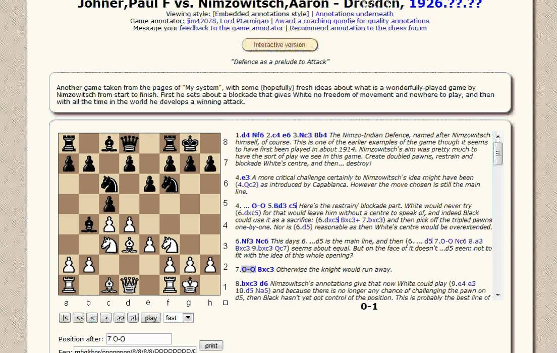 Chess World.net: Free Annotated games available on the Freebies Tab of ...