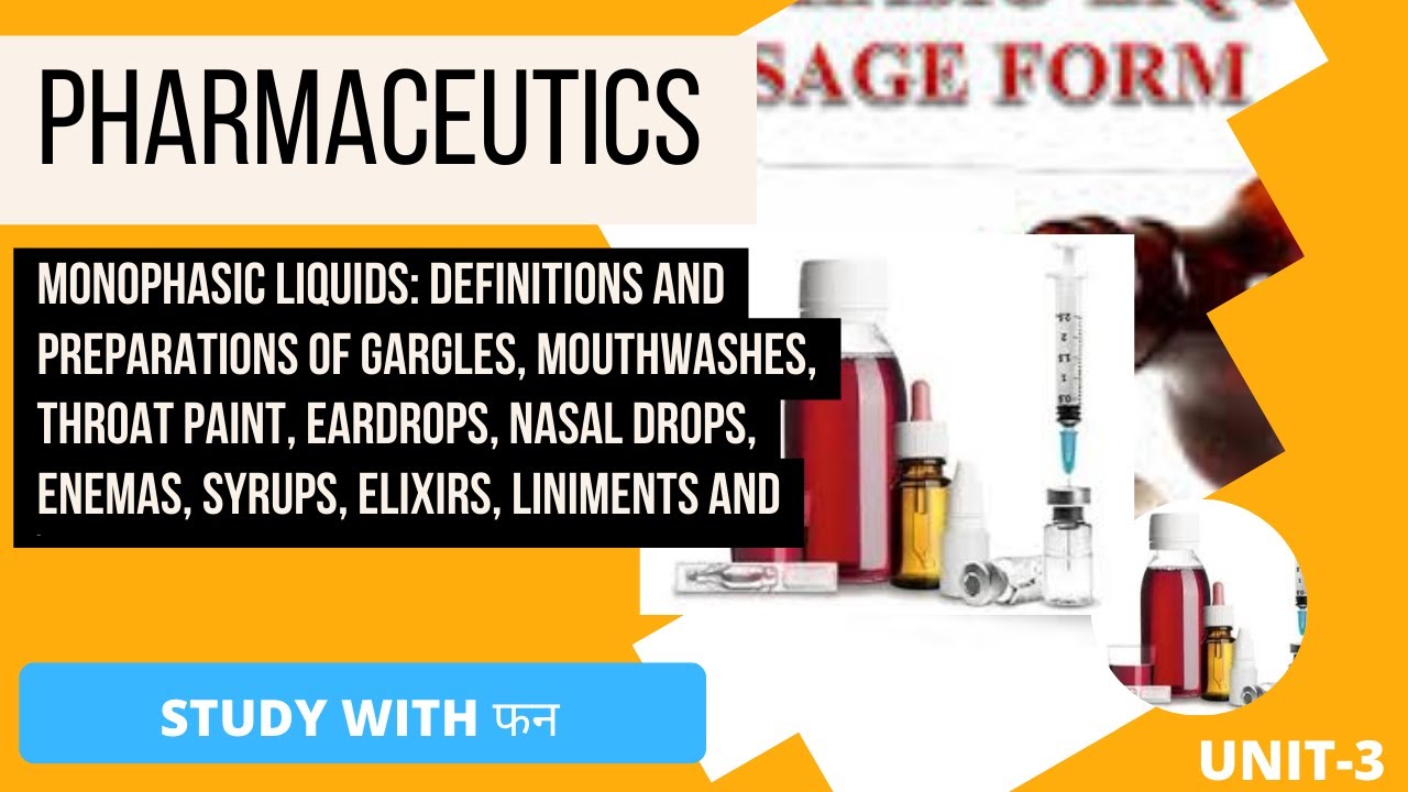 monophasic liquid dosage forms in pharmaceutics|liquid dosage form b ...