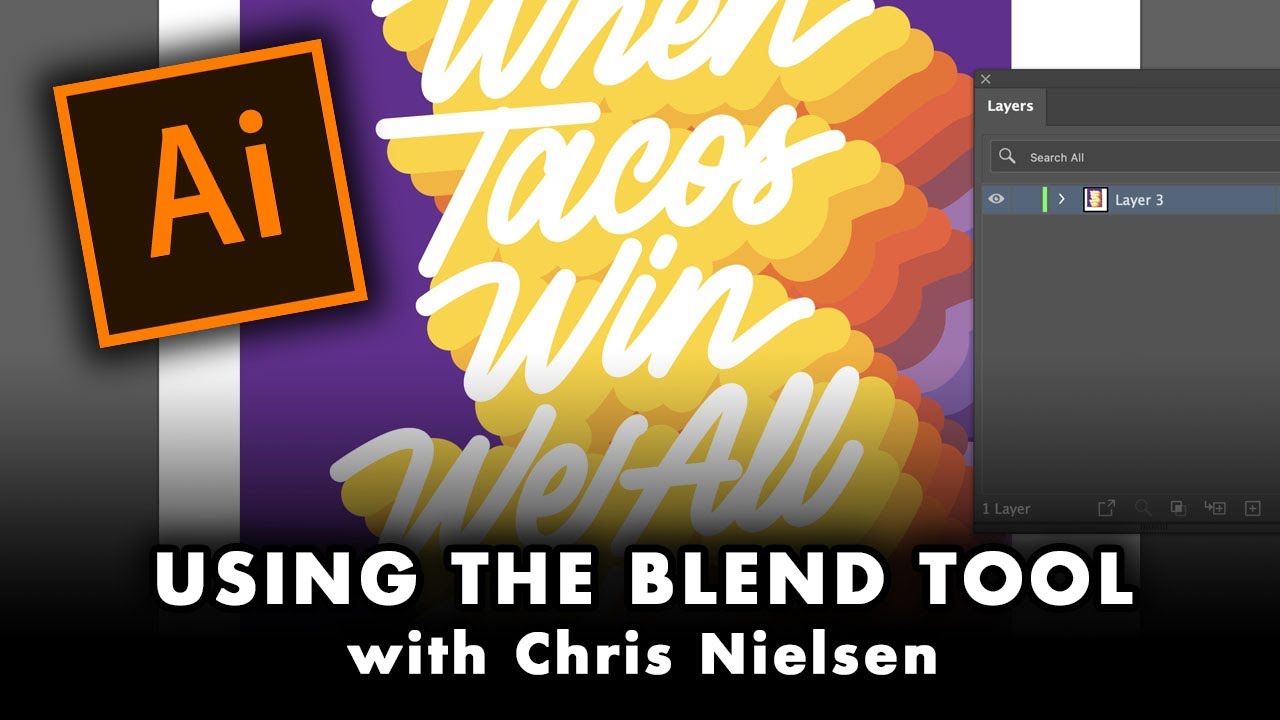 Ai - Chapter 9 - USING THE BLEND TOOL in Adobe Illustrator - YouTube
