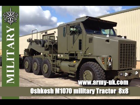 Oshkosh M1070 military Tractor Units 8x8 - YouTube
