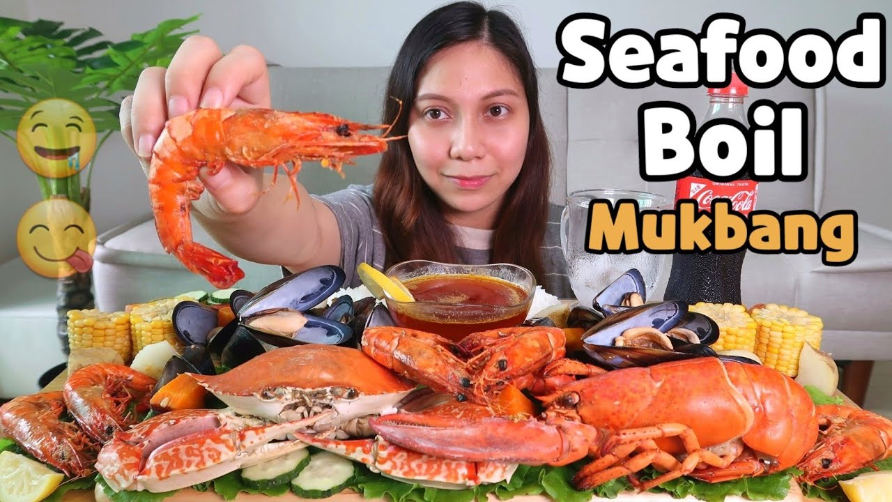 SEAFOOD BOIL MUKBANG | Mukbang Philippines | Chef Obang | Online Collab ...