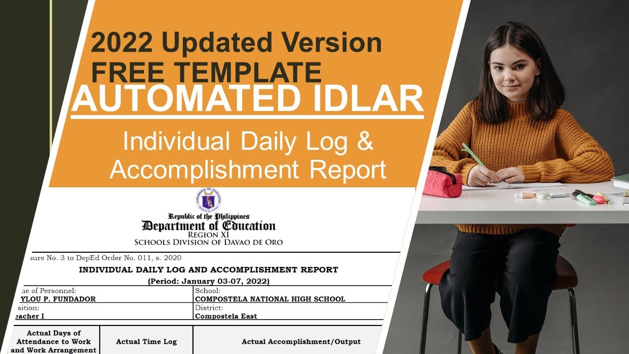 FREE| Individual Daily Log and Accomplishment Report (IDLAR) Automated ...