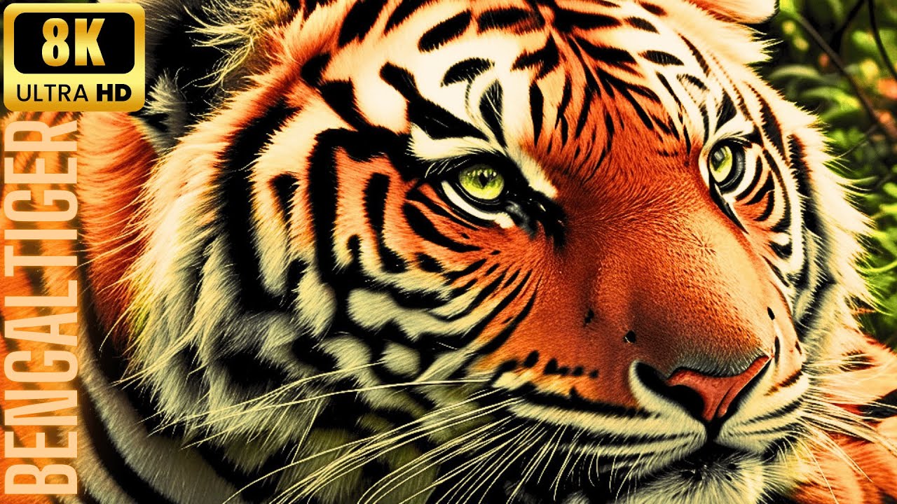 Tiger 8k Ultra HD Video With Original Tiger Roar Sound | Tiger 4k 60fps ...