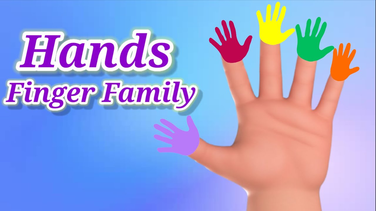 Finger Family Song With Colorful Hands and more Kids Songs | Nursery ...
