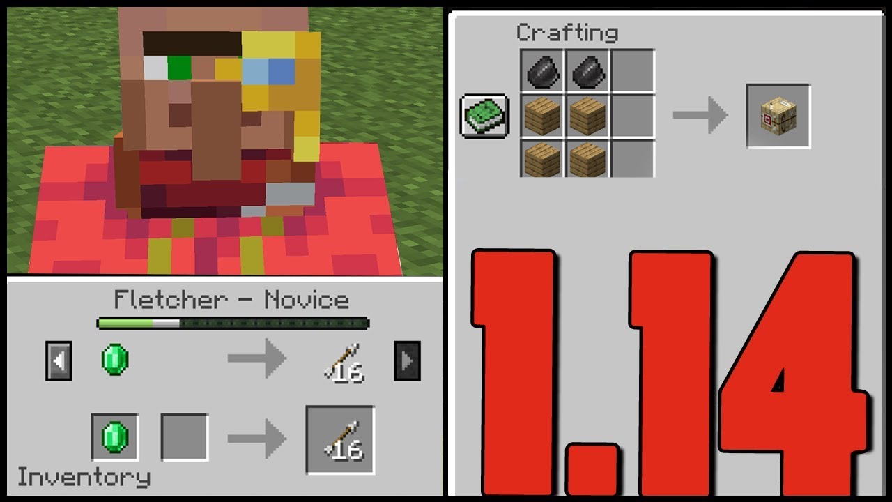 Minecraft - 1.14 - Falusi csere változások, Új craftolások! - Snapshot ...