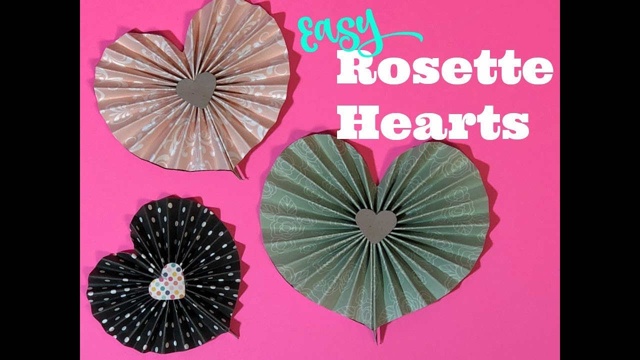 Rosette Hearts with free PDF - YouTube