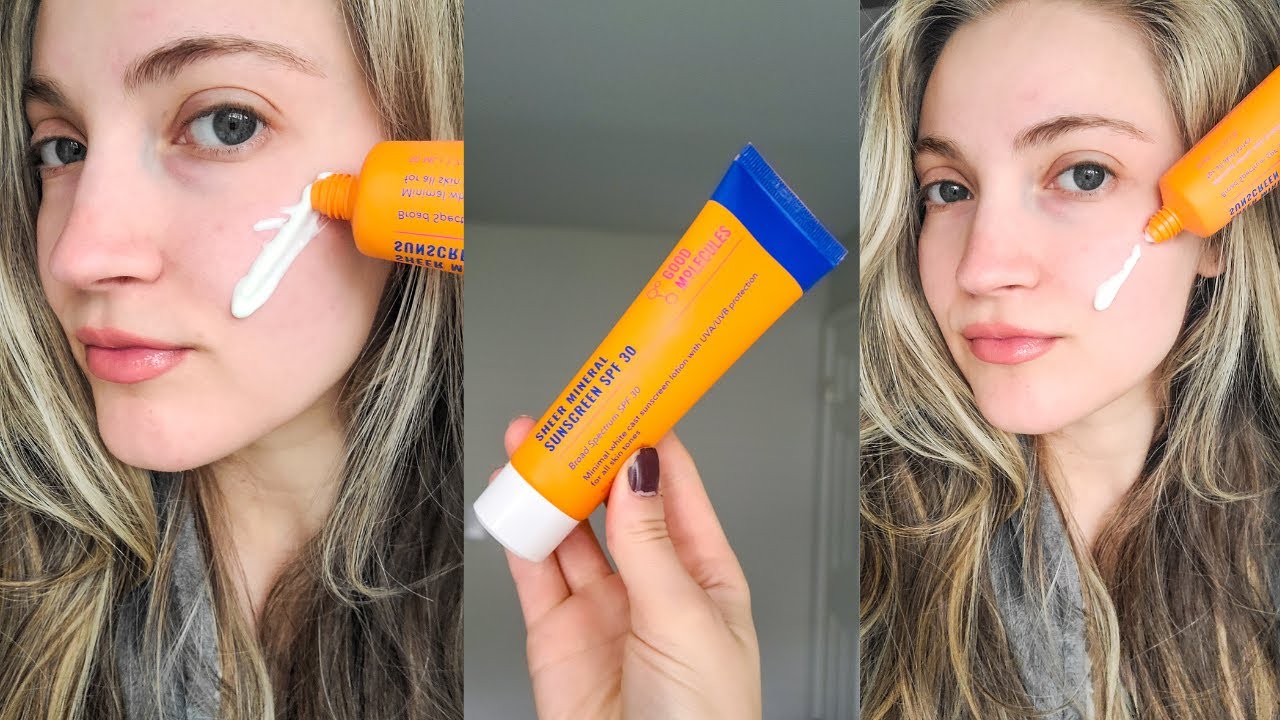 Good Molecules Sheer Mineral Sunscreen (DEMO & REVIEW) - YouTube