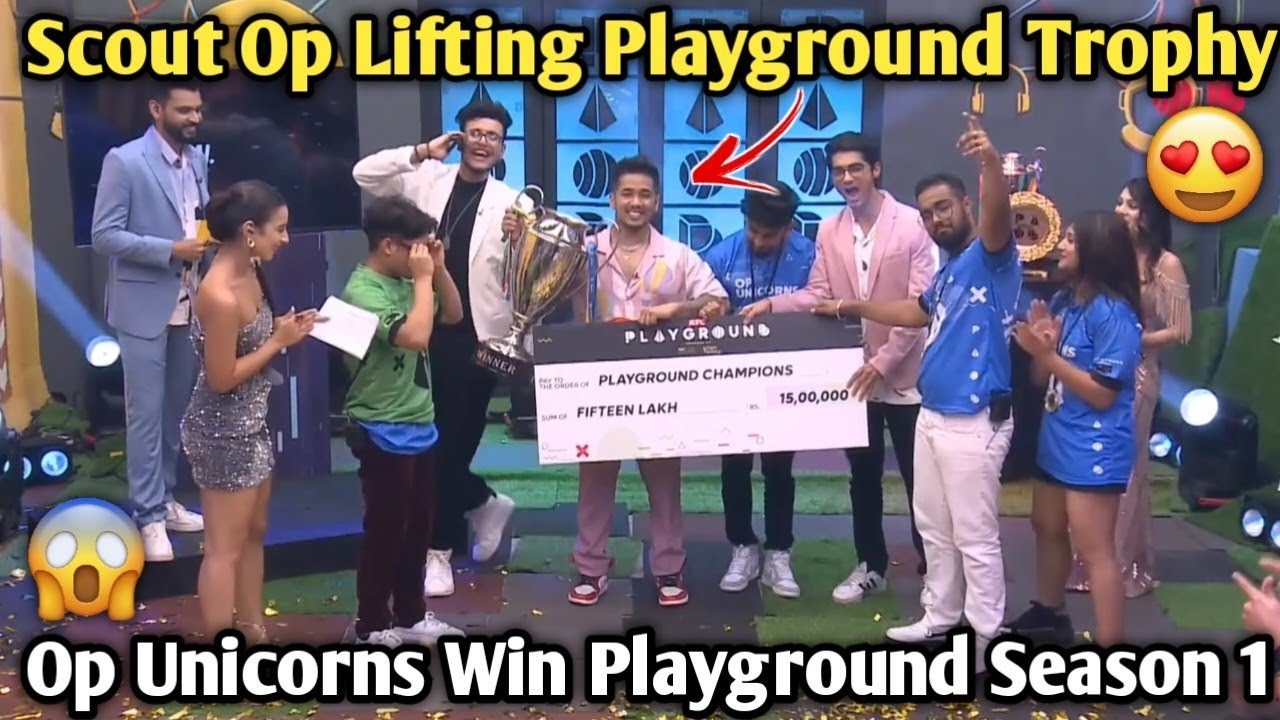 Scout Lifting Playground Trophy 🏆😍 | Op Unicorns Win Playground Season ...