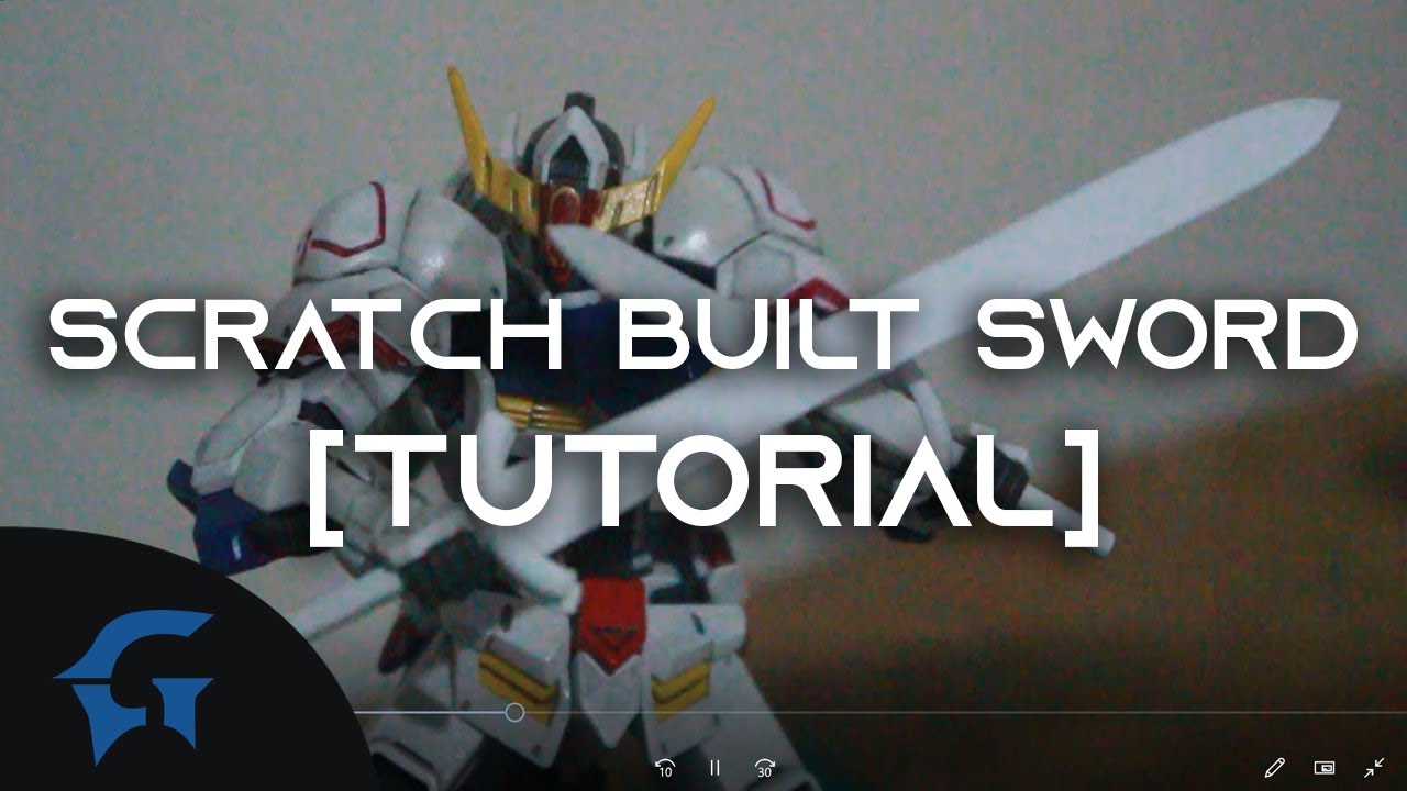 [GUNPLA TUTORIAL] EASY SCRATCH BUILT SWORD FOR GUNPLA - YouTube