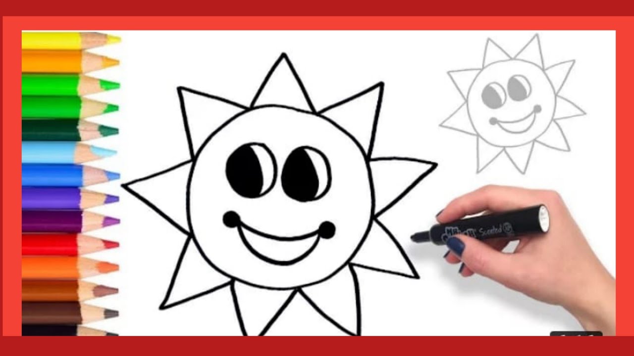 How to draw the sun step by step 🌞 Sun drawing easy || learn to draw Mr ...