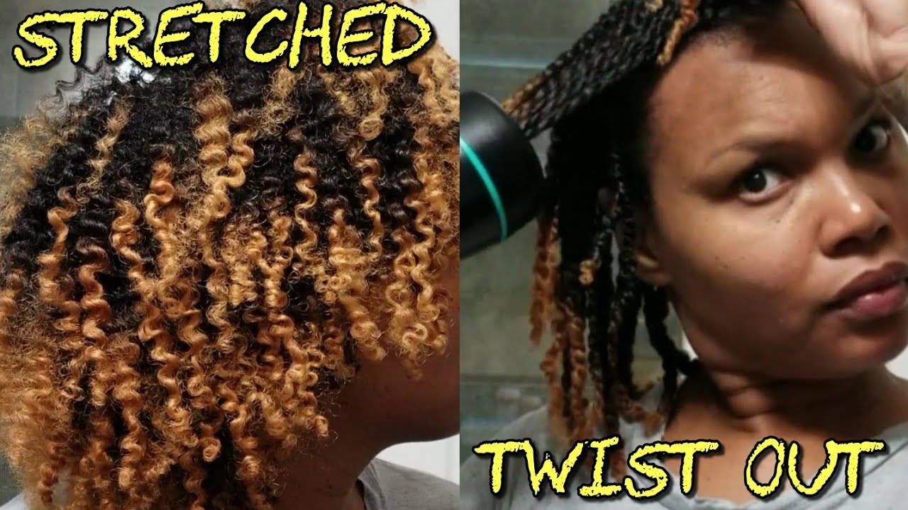 Stretched Twist Out on Natural Hair | How I stretch my Twist Outs - YouTube