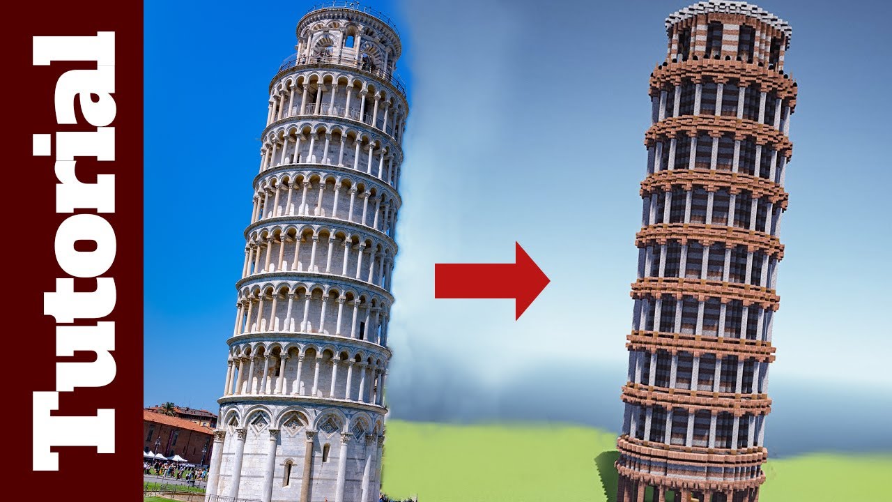 Minecraft Bibliothek Tutorial [schiefe Turm von Pisa] Block für Block ...