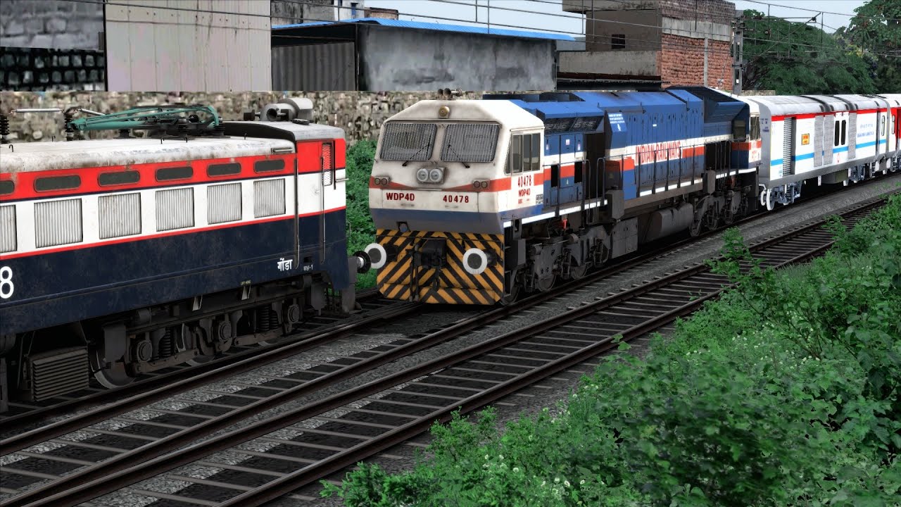 TWO TRAIN AT SAME TIME CROSSING - Train simulator - YouTube