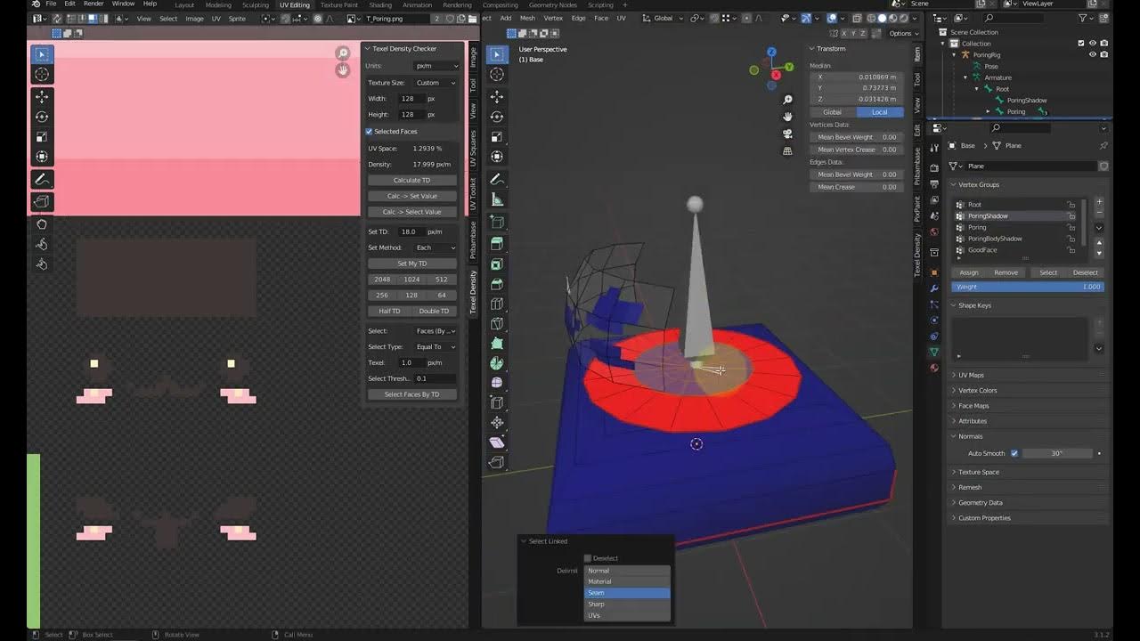 Poring: Model + Pixel Texturing + Rigging + Animation - YouTube