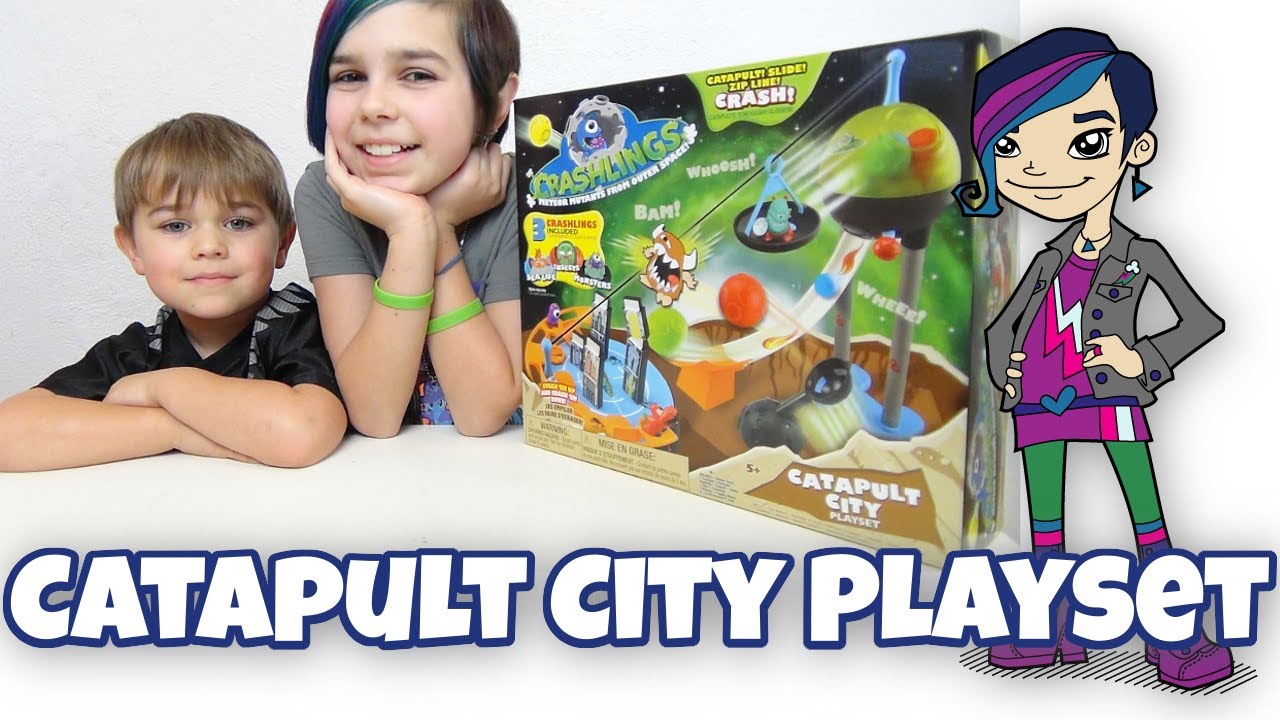 Crashlings - Catapult City Playset Review! - YouTube