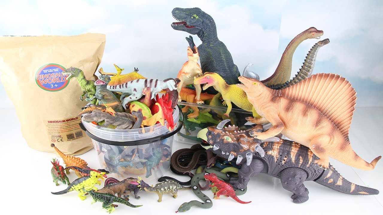 What's in the box: Bunch of Dinosaurs Toy Box Collection! Jurassic Park ...